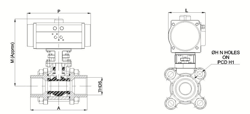Pneumatic Actuator Operated Ball Valve – HAYAT Valves